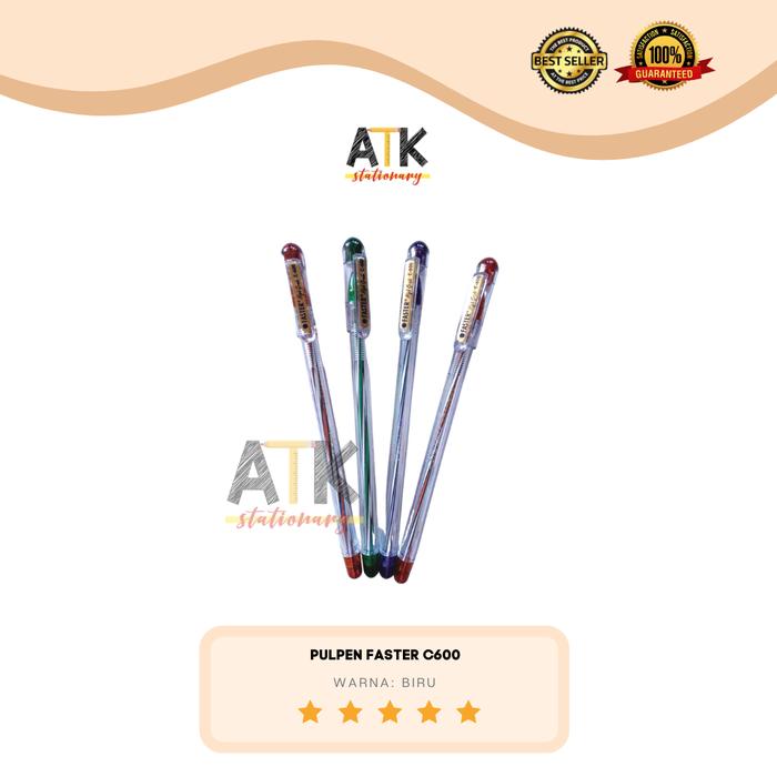 Jual Pulpen pen Faster C600 atk - Biru - Jakarta Utara - atkstationary ...