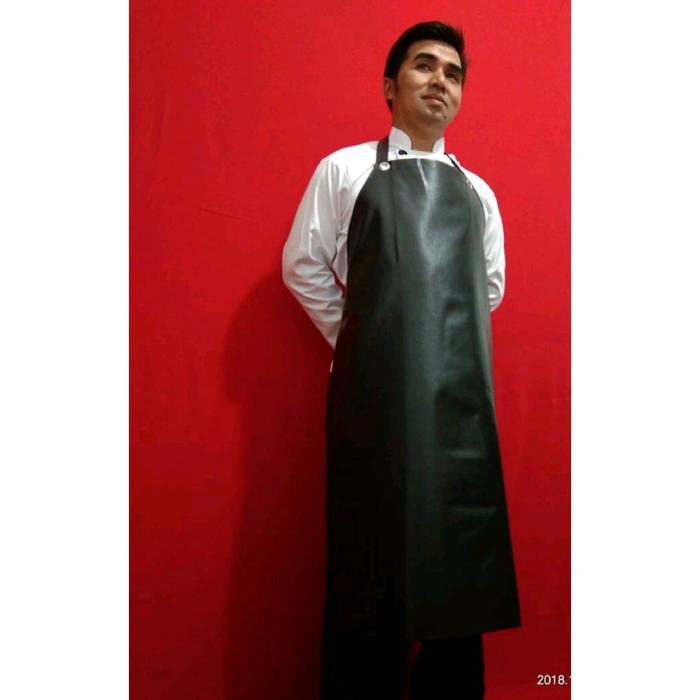 Jual apron bahan pvc / cuci piring model full dada - hitam - Kota ...