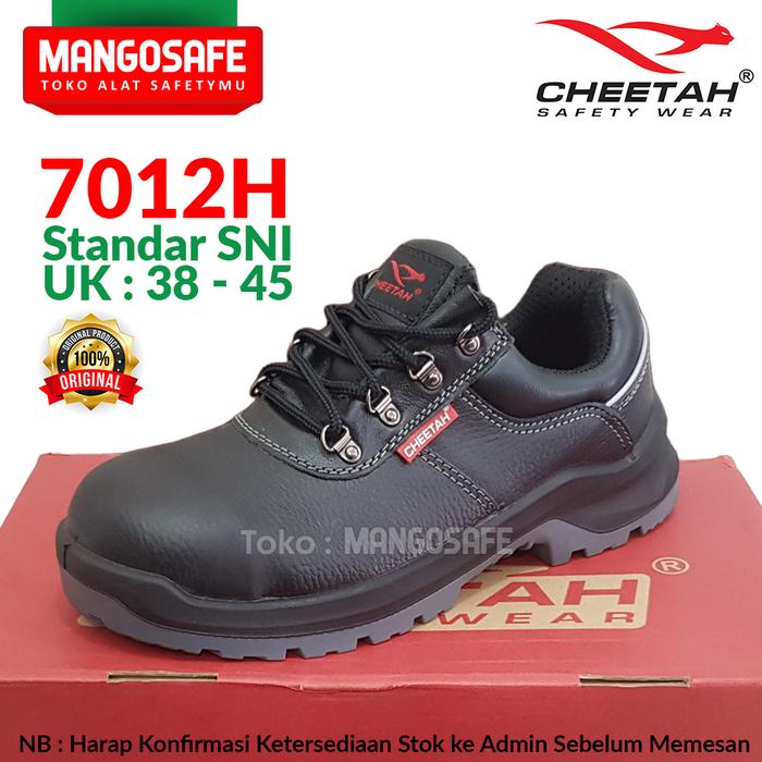 Jual Sepatu Safety Pendek Hitam Cheetah 7012H / Safety Shoes Bertali ...
