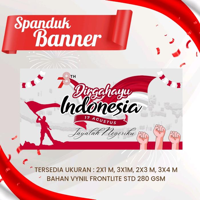 Jual SPANDUK BANNER HUT RI KEMERDEKAAN - 2x1 meter - Kota Surabaya ...