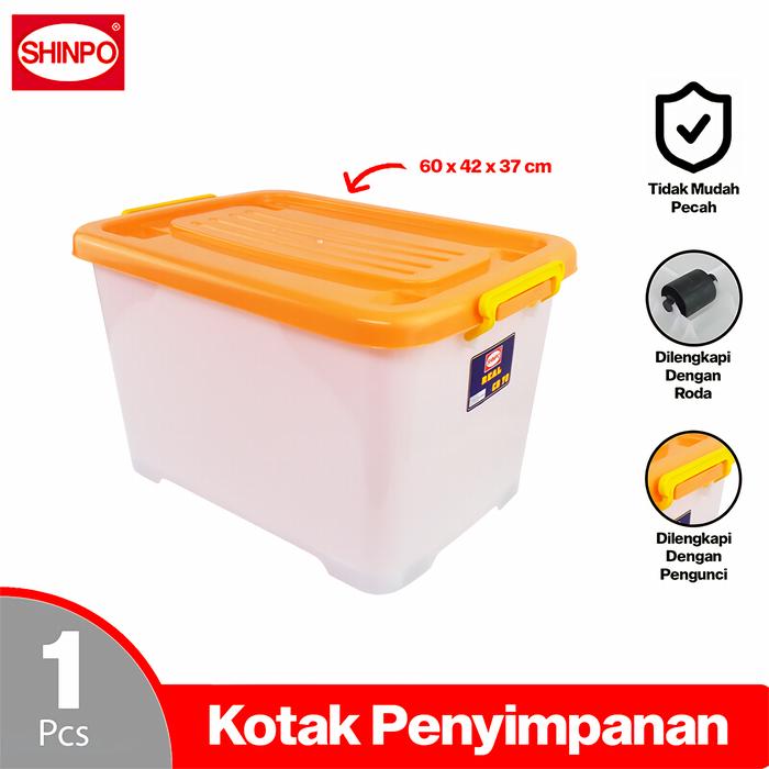 Jual SHINPO Kontainer Plastik Dengan Roda Real Container Box Kotak ...