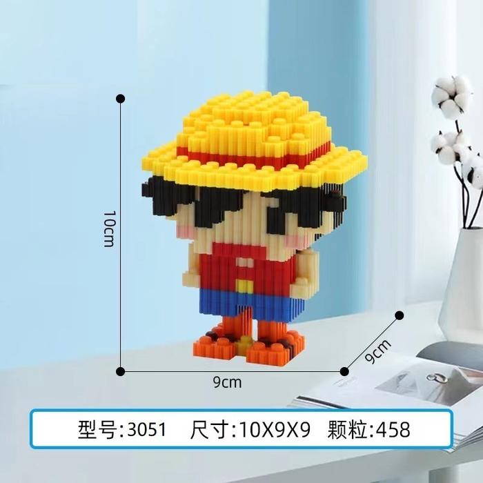 Promo One Piece Luffy Usop Zoro Chopper Micro Block Mikro Blok Mini ...