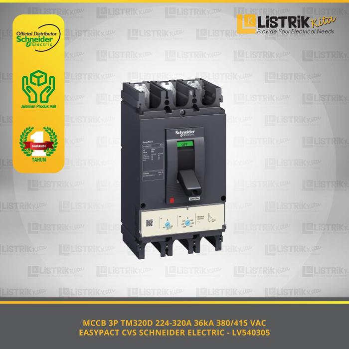 Promo MCCB SCHNEIDER ELECTRIC EASYPACT CVS 3P TM320D 224-320A 36KA 380 ...