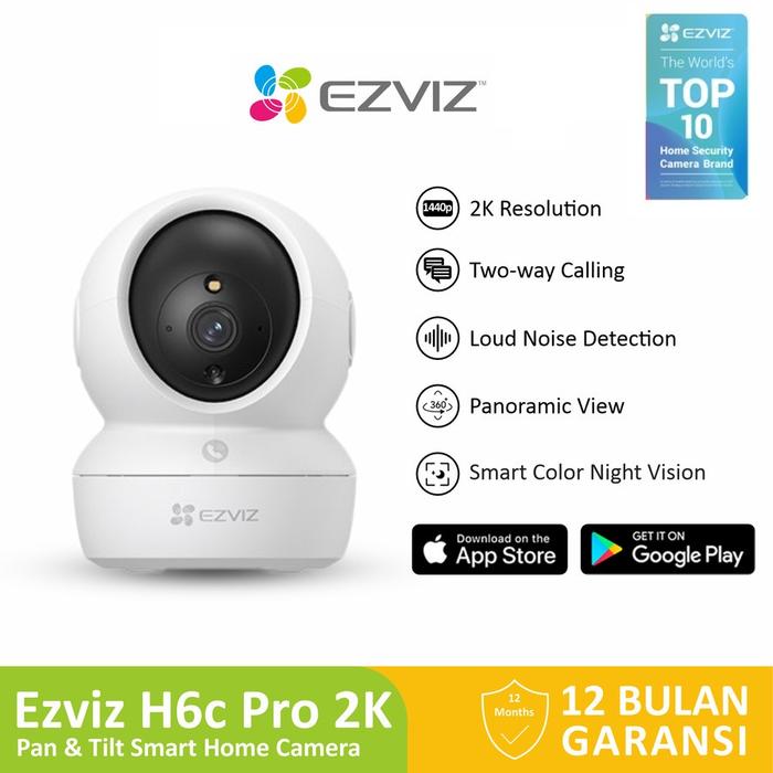 Jual Ezviz H6C Pro 2K 3MP Smart Wifi Pan Tilt IP Camera CCTV Indoor T ...