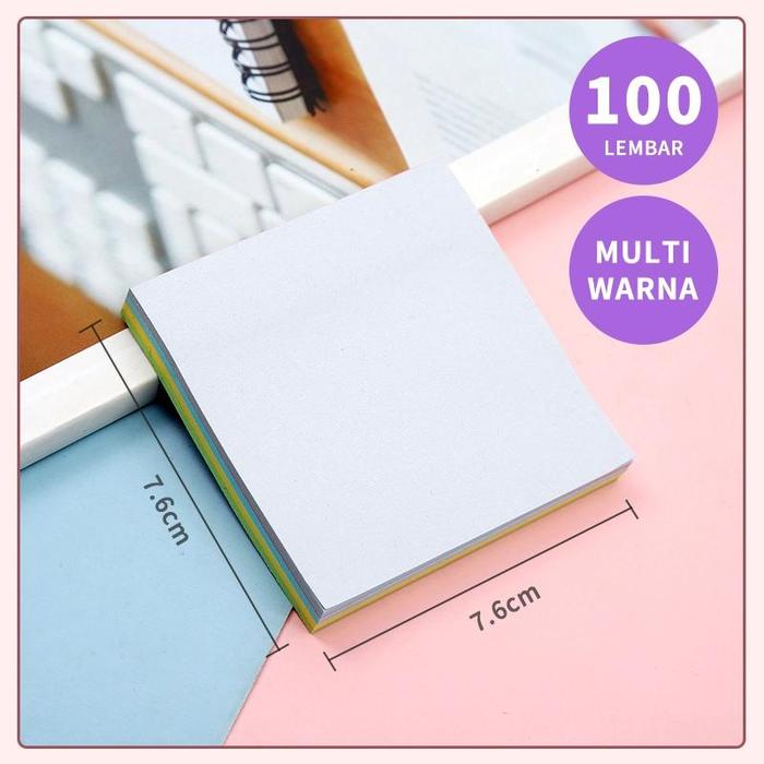 Promo sticky note 100 lembar/cod sticky note polos/sticky notes morandi ...