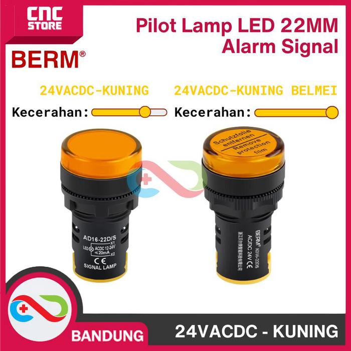 Jual AD16-22SM Pilot Lamp Buzzer LED 22MM ALARM SIGNAL AC 220V 220VAC ...