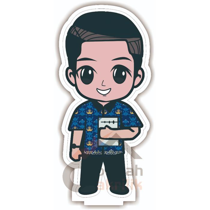 Jual Figur Animasi Guru PNS PPPK Terbaru BIRU/Korpri/PGRI/Selamat Hari ...