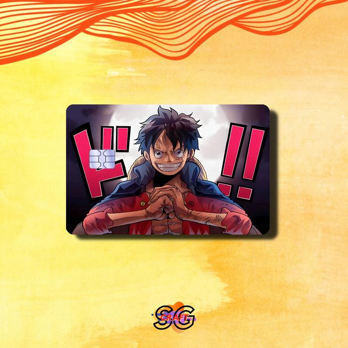 Promo Stiker Sticker Skin Kartu ATM Trio Monster Luffy Zoro Sanji One ...