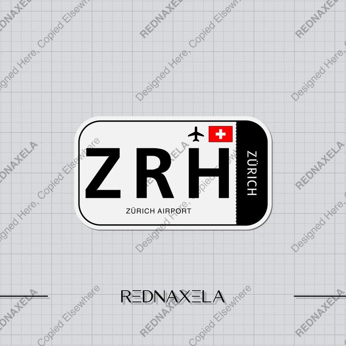 Jual Stiker Vinyl Zürich Airport Code ZRH Sign Sticker - Kab. Bogor ...