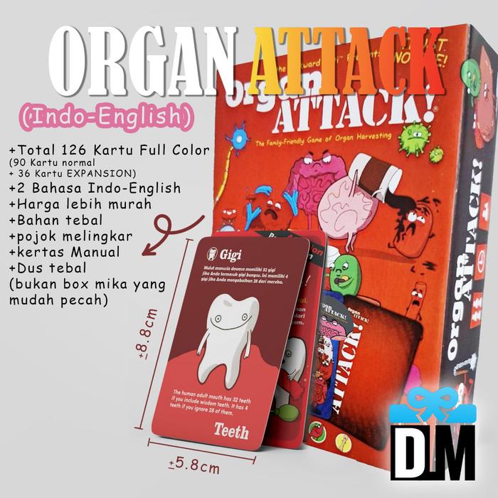 Jual Organ Attack Game Kartu Permainan Keluarga Seru Box Serangan Organ ...