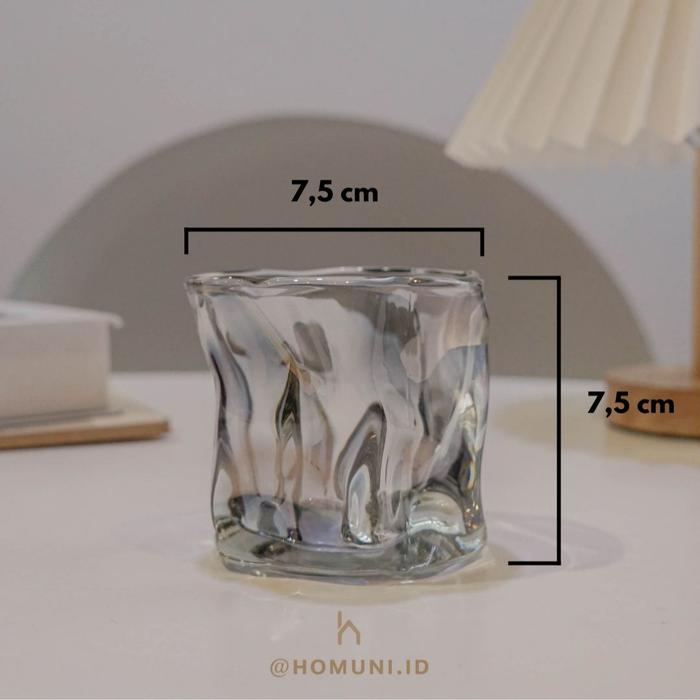 Jual Kesho Crystal Rainbow Aesthetic Korean Glass Cup Mug Drink Water ...