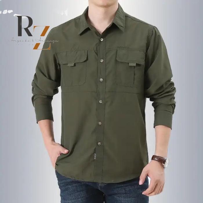 Jual Kemeja Tactikal Pria PDH Outdoor Panjang Tangan Tebal Custom ...