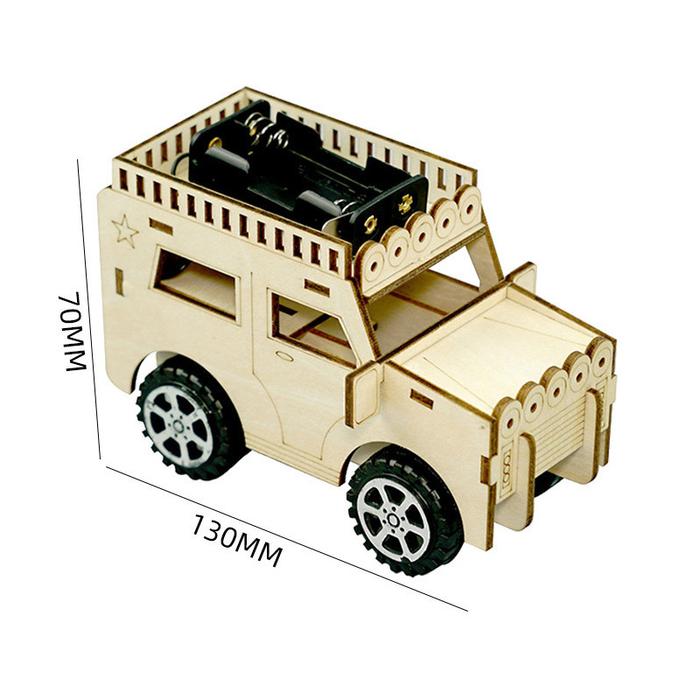 Promo DIY Rakitan Puzzle Kayu Science Hand Generator Electric Power ...