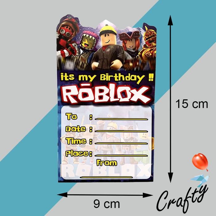 Jual Kartu UNDANGAN Ulang Tahun Anak SHAPE Karakter - USh Roblox ...