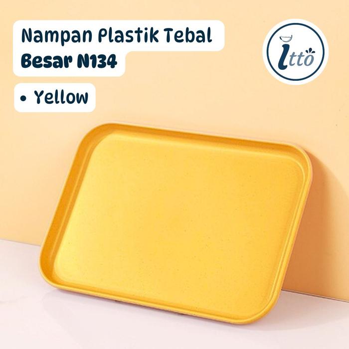Jual Nampan Plastik Tebal Besar N134 Tray Board Serbaguna - Yellow ...