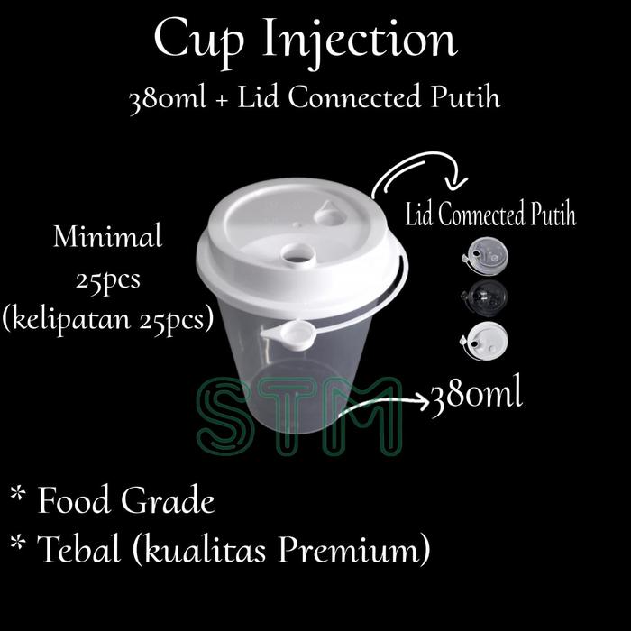 Jual Isi 25Pcs/Set Cup PP injection/Gelas plastik 12oz 380ml INJECTION ...
