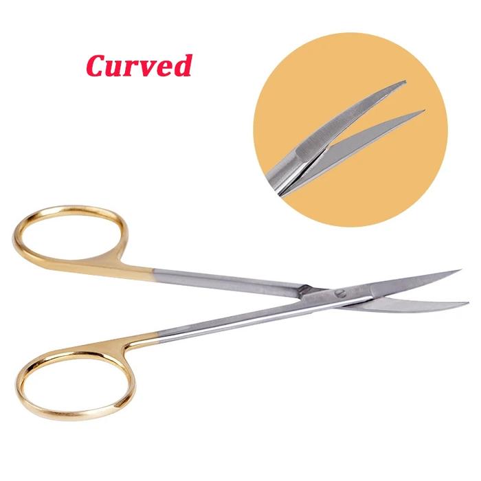 Jual iris scissor / iris lurus bengkok / gunting alis mata jaringan gum ...