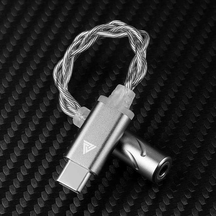 Promo QKZ TC MAX Splitter Type C to Jack 3.5mm DAC KT02F20 Chip Adapter ...