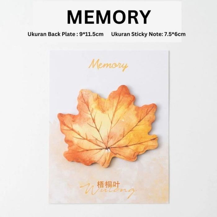 Promo Sticky Notes Leaf Aesthetic Post it Motif Daun / Memo Kertas ...
