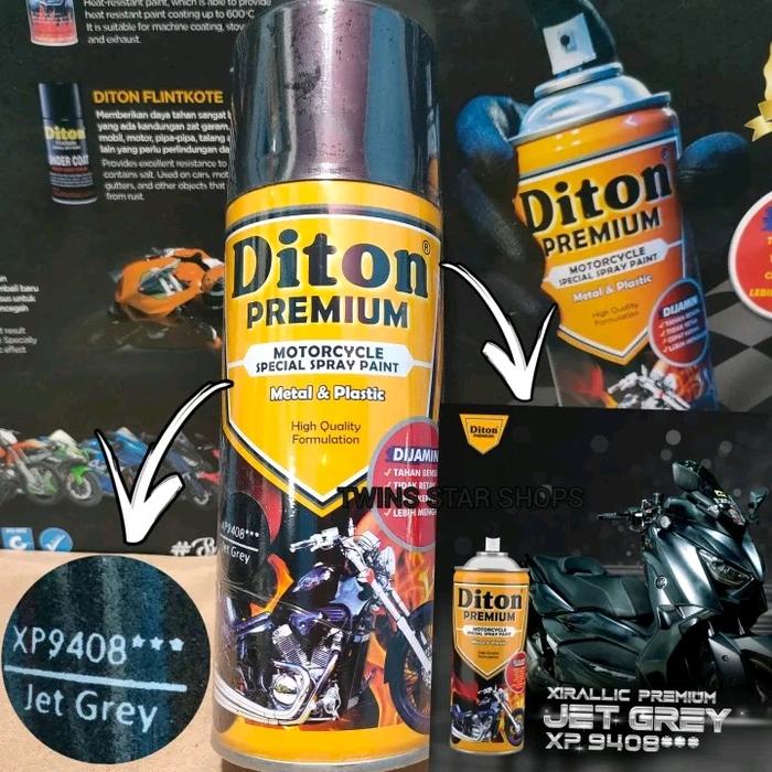 Jual Diton Premium Pilox Pilok Cat Semprot Ready Berbagai Warna Grey ...