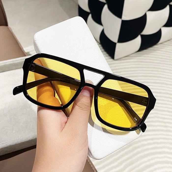 Promo Kacamata Hitam Aviator Retro Klasik Frame Kotak Besar Anti Uv ...