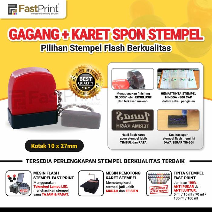 Jual Gagang Plus Karet Stempel Flash Potongan Ukuran Persegi Panjang ...