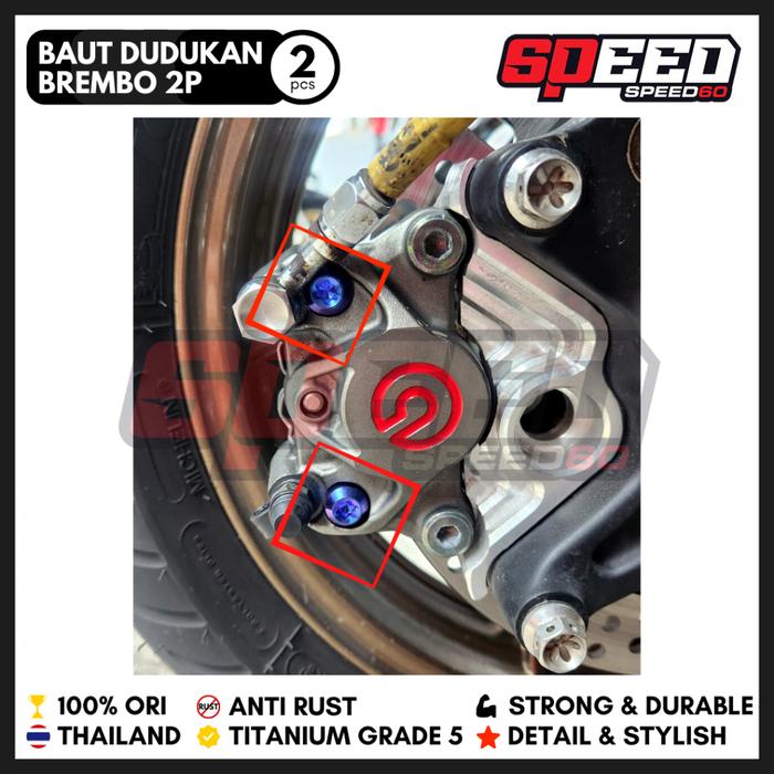 Jual Baut Titanium Probolt Dudukan Kaliper Brembo 2 Piston Grade 5 King Nut - Jakarta Barat ...