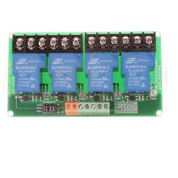 Jual Relay module 5v 12v 24v 1ch 2ch 4ch 30A Input High dan Low Active ...