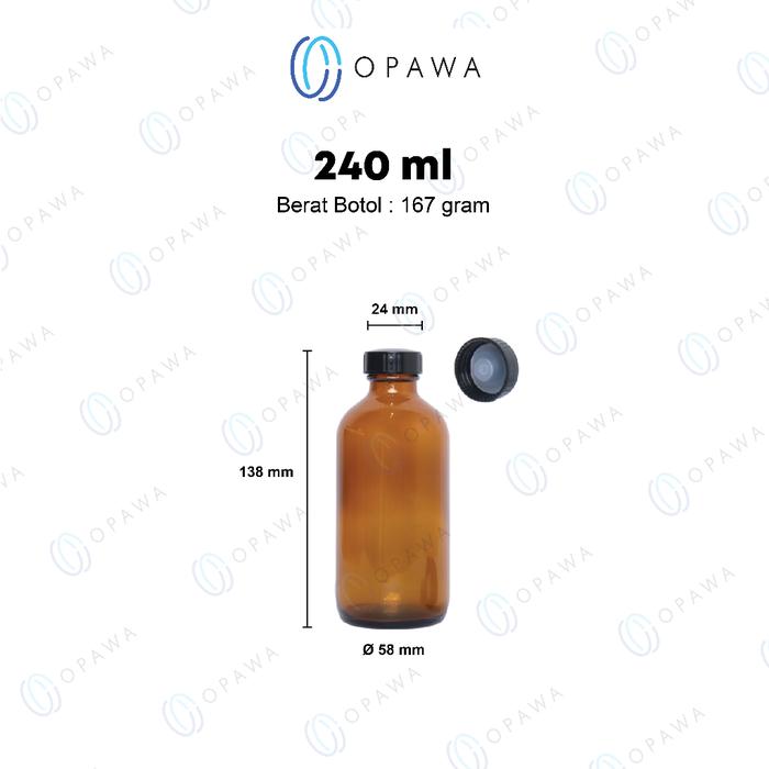 Jual Botol Boston Round / Botol Kaca Amber / Botol Kaca Juice & Kopi ...