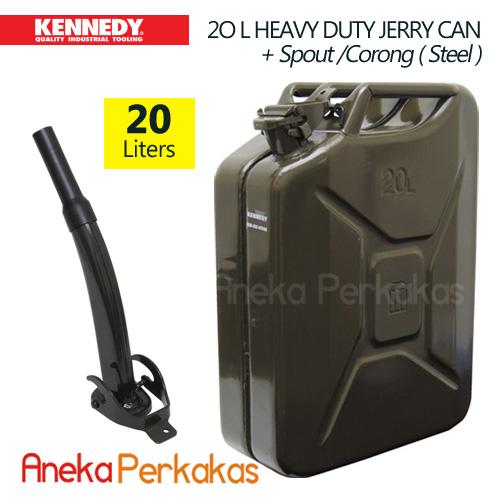 Jual Jerigen Besi KENNEDY 20L Heavy Duty Steel Jerry Can + Spout ...