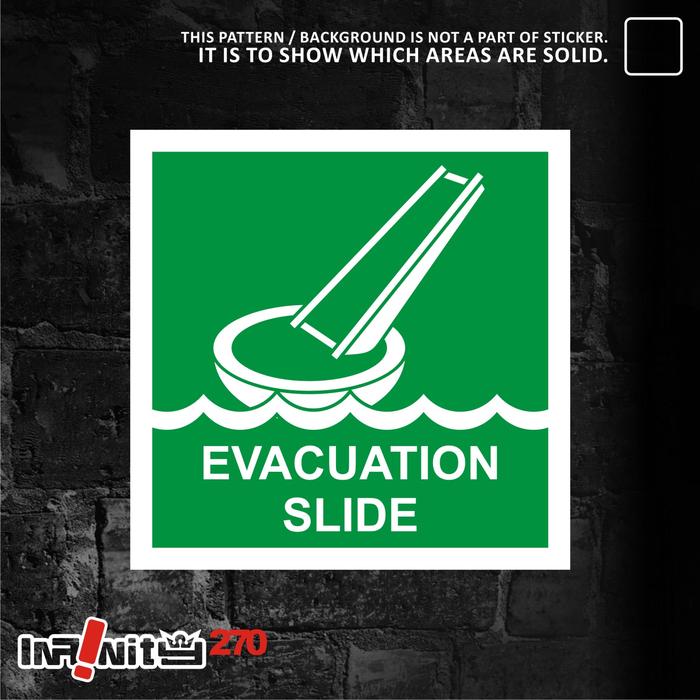 Jual sticker safety sign K3 IMPA evacuation slide WSCKP-136 - Kota ...