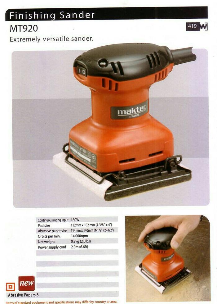 Jual Mesin Amplas MAKTEC MT920 / Palm Sander MT 920 / MT-920 - Kota ...