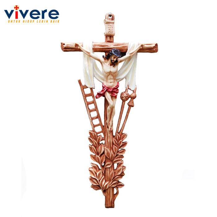 Jual Salib Yesus Motif Daun dan Selendang 35 cm - Kab. Bandung - Vivere ...