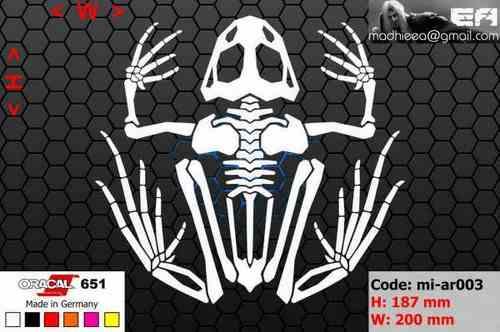 Jual ea cutting sticker / decal Code: mi-ar003 ( frog skeleton navy ...