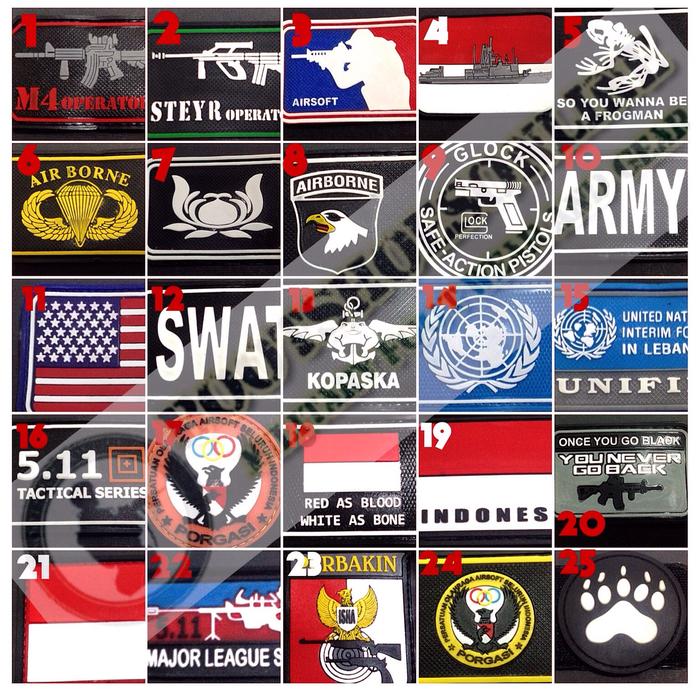 Promo Rubber PVC Patch Tactical 7x5cm Part 1 - Kota Tangerang - BSO ...