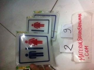 Jual tanda kamar mandi wc sign toilet sign tanda toilet male female ...