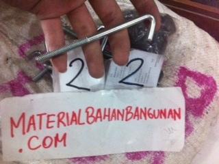 Jual paku asbes skrup L asbes hak seng senk panjang 10 cm tebal + karet ...