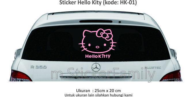 Jual sticker cutting hello kitty_Hk01/ sticker Mobil Hello Kitty - Kab ...