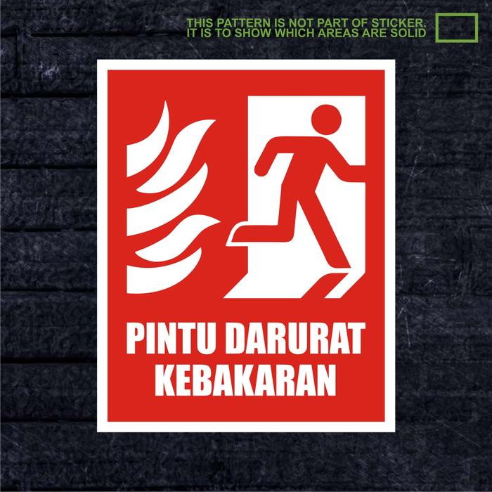 Jual WSKPC078 Sticker K3 Safety Sign Warning Sign Pintu Darurat ...