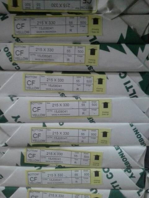 Jual kertas NCR bottom kuning 1 rim folio - Jakarta Timur - Toko Kertas ...