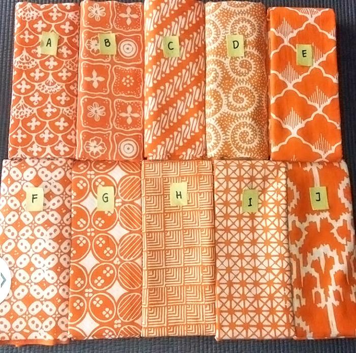 Jual Kain Batik Halus Cap Garutan Jawa Barat ORANGE / JINGGA PART I ...