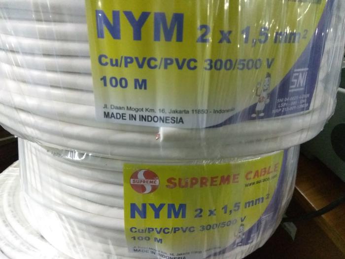 Jual Kabel Listrik Tunggal NYM 2x1,5mm SUPREME Roll 100m - Jakarta Pusat - Myanta Sukses ...