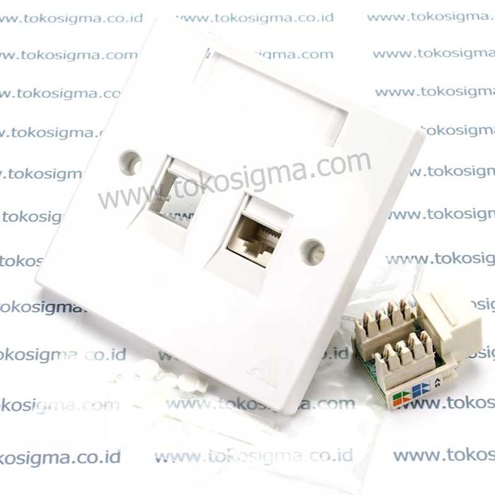 Jual FACEPLATE DUAL PORT WITH 2 x RJ-45 MODULAR JACK - Jakarta Barat ...