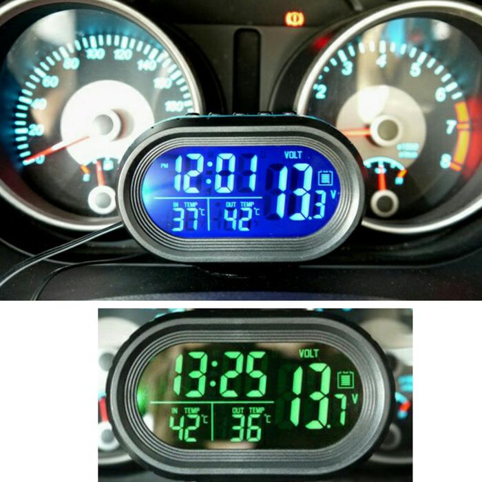 Jual Jam Digital Mobil, Pengukur Voltase Accu dan Pengukur Temperatur ...
