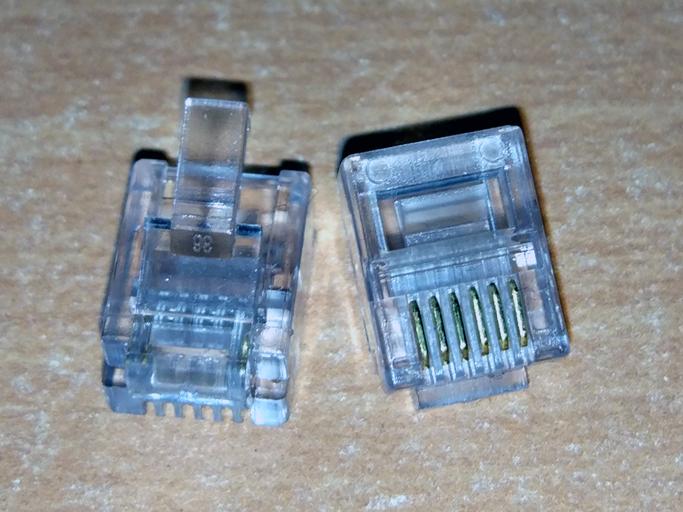 Jual CONNECTOR RJ11 6PIN | Konektor Line Telp RJ-11 6 Pin | 6P - per ...