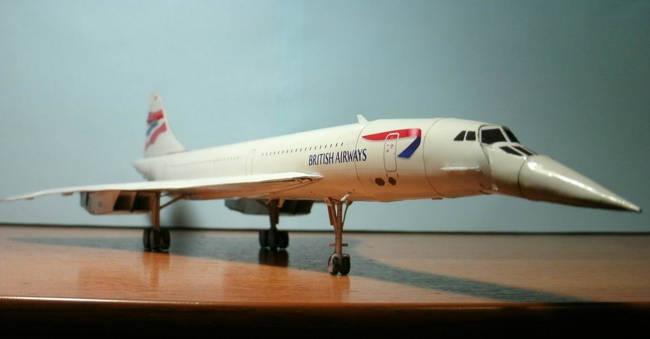 Jual DIY Miniatur Papercraft Pesawat Concord Supersonic Passenger Jet ...