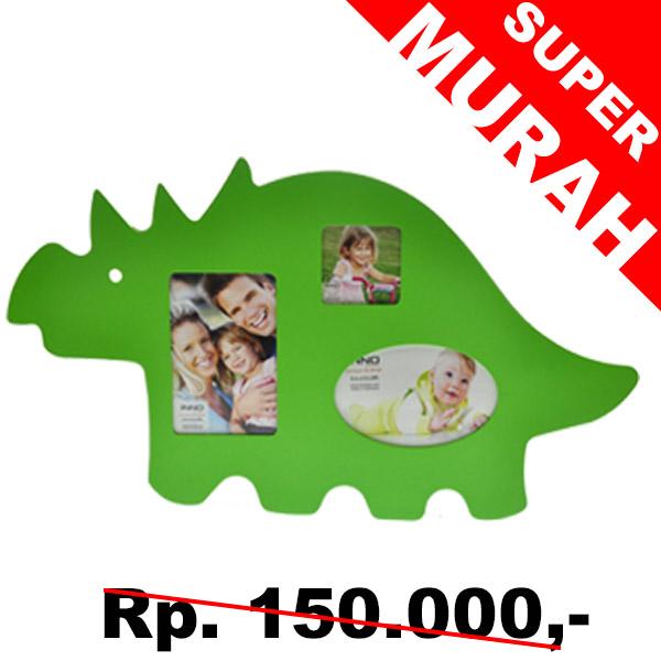Jual Bingkai foto Frame Animal Triceratops Green w/ 3x3, 4x6, 6x4 ...