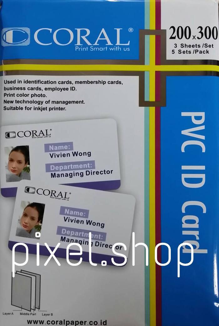 Jual Kertas Print Foto PVC | ID CARD A4 | Print Photo Paper PVC A4 ...