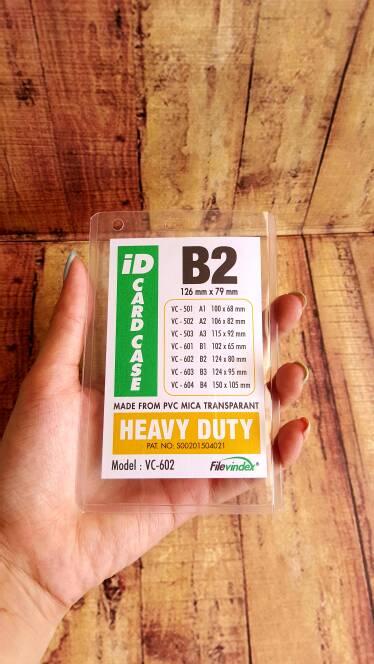 Jual Card Case B2 / Glue Card / Name Tag Tebal / Plastik Tempat ID Card ...