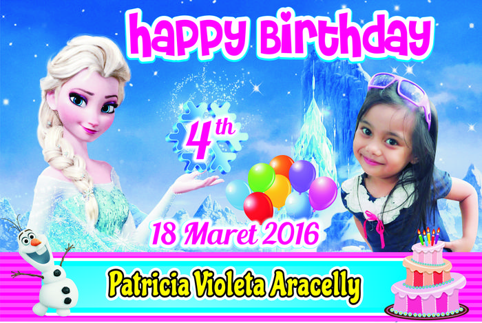 Jual Backdrop Ultah tema frozen ( Semua Ukuran Ready ) - Kab. Bogor ...